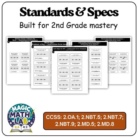 2nd Grade Subtraction Error Analysis — Printable Worksheets By Magic