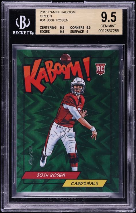 Josh Rosen Rookie Card Fetches 26400 At Auction