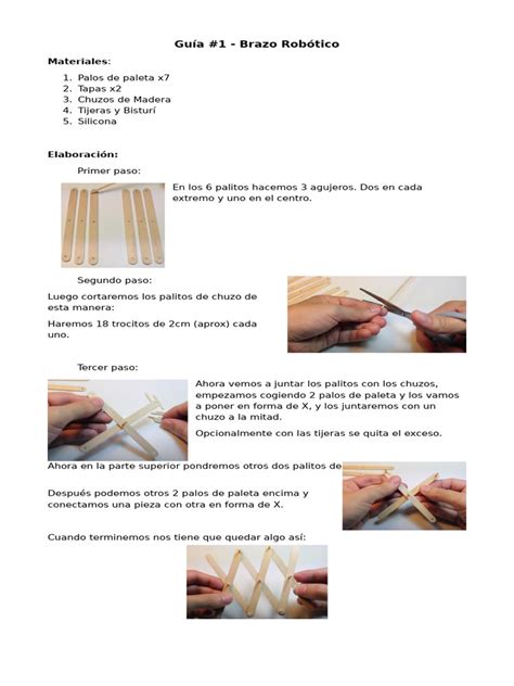 Cómo Hacer Un Brazo Robótico Fácil Pdf