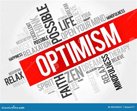Optimism Word Cloud Stock Illustration Illustration Of Assume 205330597