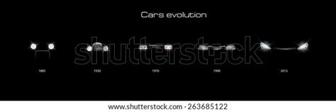 Evolution Cars Vector Illustration Stock Vector Royalty Free 263685122