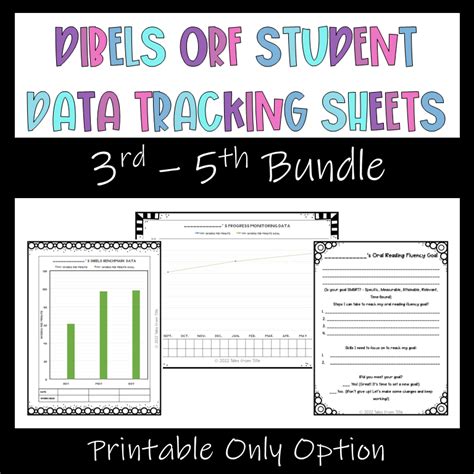 Dibels Orf Student Data Tracking Bundle 3 5 Printable Option Made