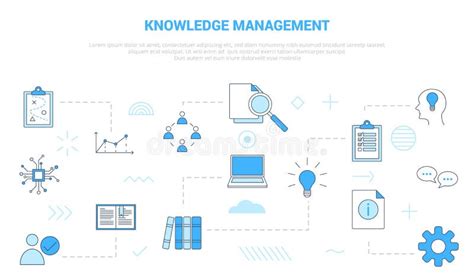Knowledge Management Concept With Icon Set Template Banner With Modern