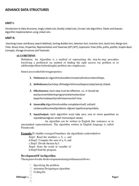 Advance Data Structures Notes R23 Pdf Time Complexity Queue