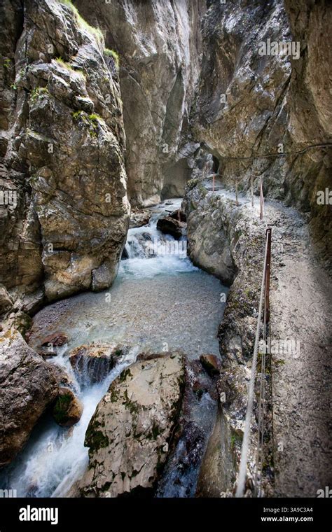 In The Gorge Höllentalklamm Valley Of Hell Gorge In The Bavarian Alps