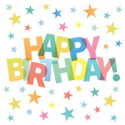 Happy Birthday With Stars Vector Images Over 32000