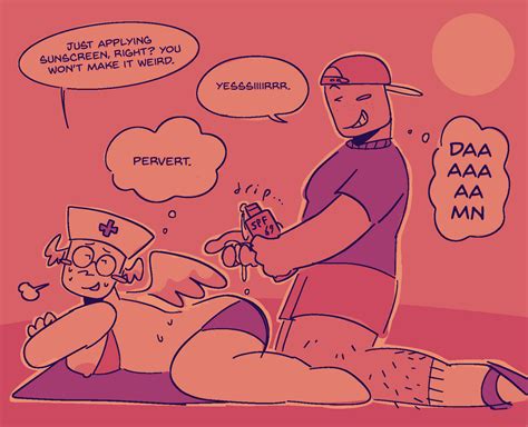 Rule 34 Applying Sunscreen Arched Back Areolae Ass Bathing Suit Beach