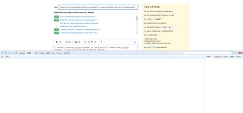 firefox v56 0 not showing anything in console f12 what should be next