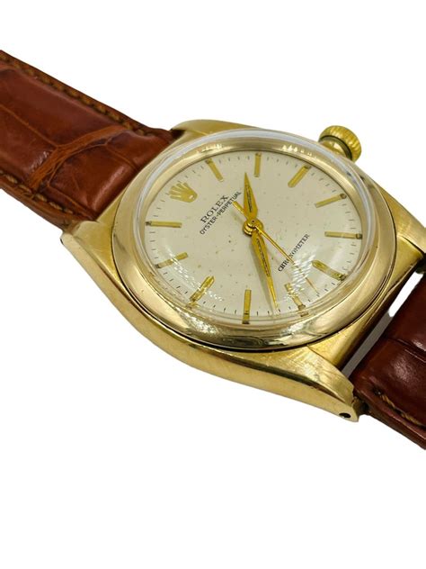 Rolex Bubble Back Yellow Gold Watch At 1stdibs