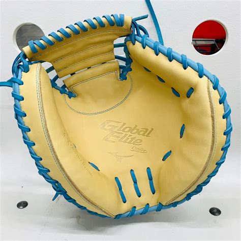 Mizuno（ミズノ） 【オーダーカタログ限定モデル】 Mizuno Globalelite グローバルエリート オリジナルオーダーグラブ 軟式用 捕手用 Bd型 ブロンド×スカイブルー