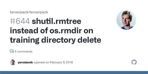 Shutil Rmtree Instead Of Os Rmdir On Training Directory Delete Issue 644 Tensorpack