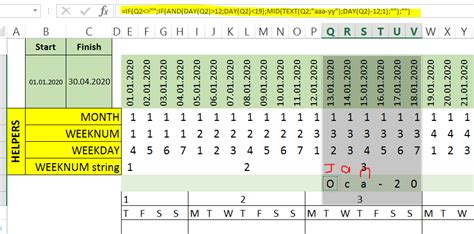 Microsoft Excel Dynamic “merge And Center” Rows Based On Date Values