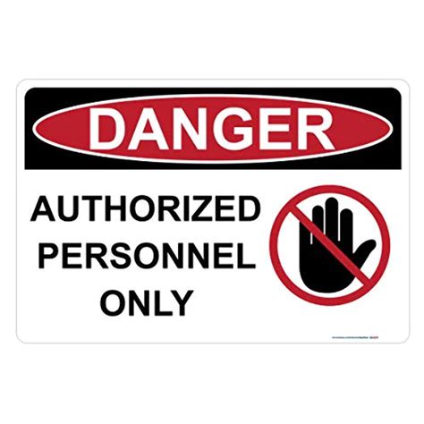 Unknown Danger Authorized Personnel Only Hand Symbol Sign India Ubuy