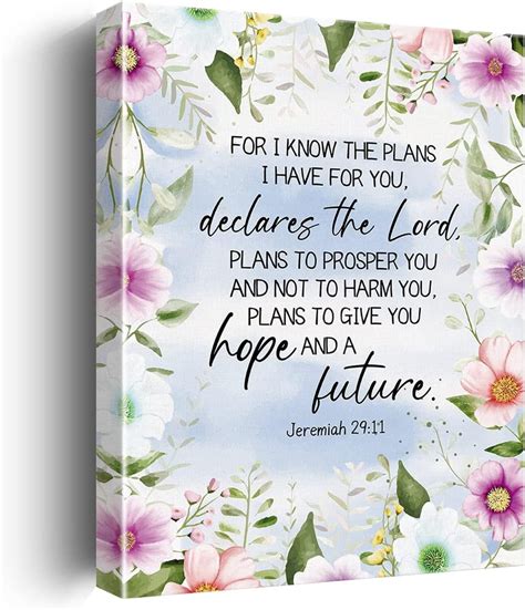 Avoi Inspirational Bible Verse Wall Art Decor Religious Jeremiah 2911