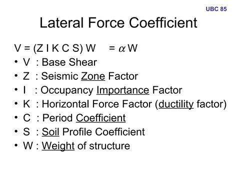 Equivalent Lateral Force Design Ppt Civil Engineering Industry