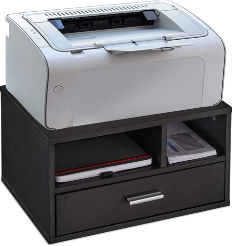 Relaxdays Supporto Per Stampante Con Cassetto E 2 Scomparti Organizer