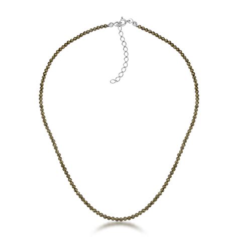 Chocker Esferas Pedra Natural Pirita Prata 925 Opalas Joias