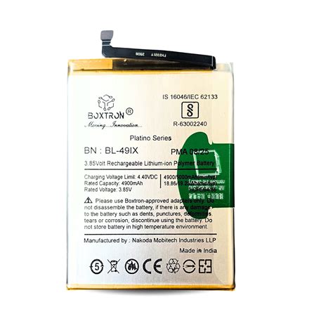 Boxtron Bl 49ix Capacity 5000 Mah Battery For Infinxin Smart Hd X612b