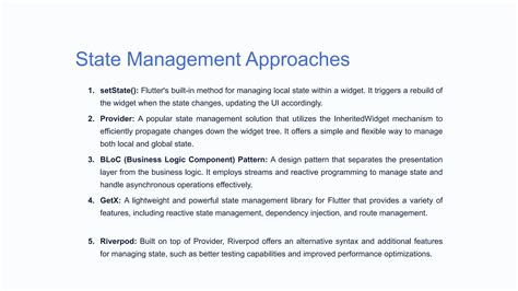 State Management In Flutter Technologypptx