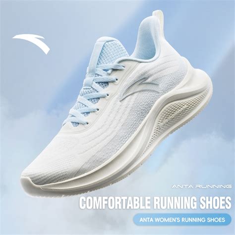 Anta Women Running Shoes Lightweight Breathable Walking Fitness Jogging