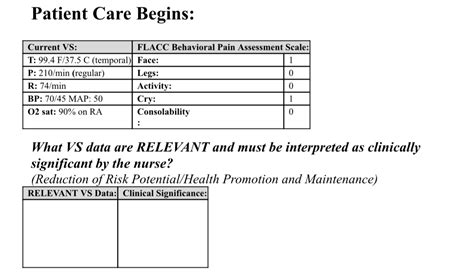 Solved Patient Care Beginstable Current Vsflacc
