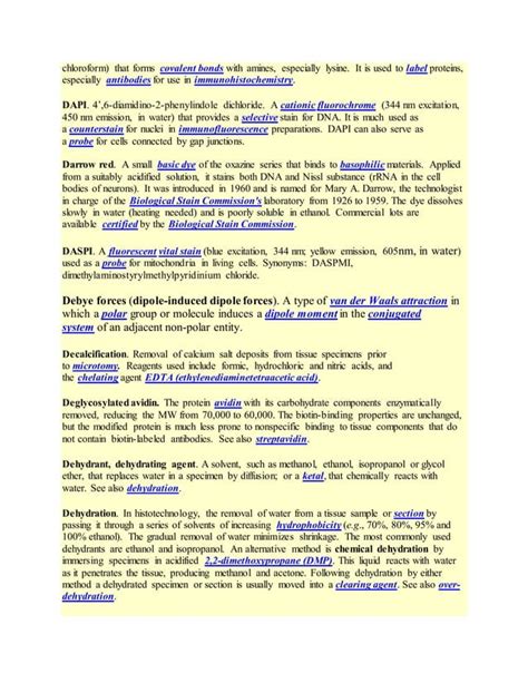 Glossary Of Staining Methods Reagents Immunostaining Terminology And