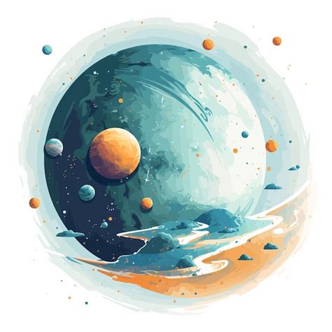 Premium Vector Earth In Space Vector