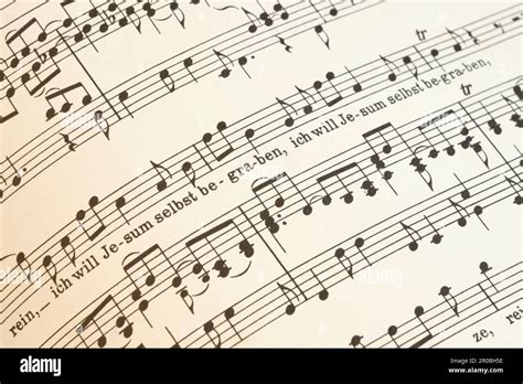 Closeup Of The St Matthew Passion By Johann Sebastian Bach Fragment Of
