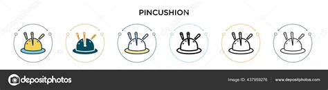 Pincushion Icon Filled Thin Line Outline Stroke Style Vector