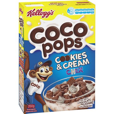 Kelloggs Coco Pops Chex Cookies And Cream Cereal 260g Woolworths
