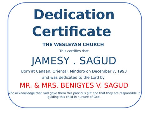 Dedication Certificate Autosaved Dedication Certificate The