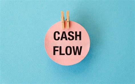 A Pink Sign With The Word Cash Flow Written On It Stock Image Image