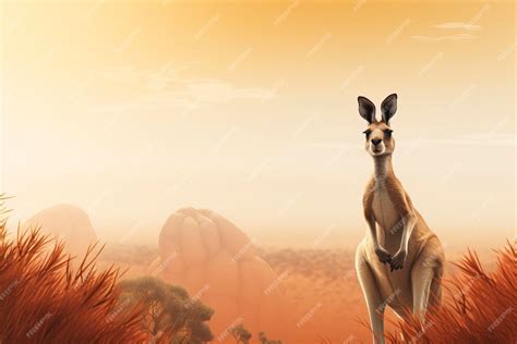 Premium Ai Image Beautiful Kangaroo Wallpaper Kangaroo Background