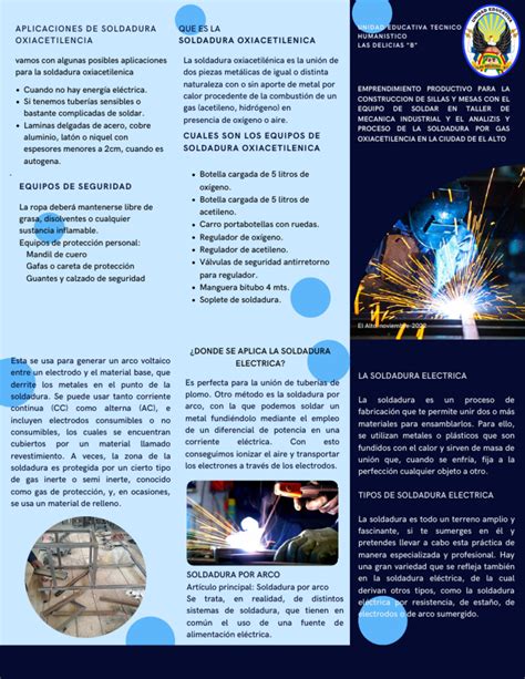 Tríptico De Mecánica Pdf Soldadura Construcción