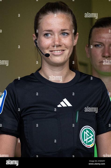 Wolfsburg Germany 02nd Sep 2024 Assistant Referee Lea Bramkamp Seen