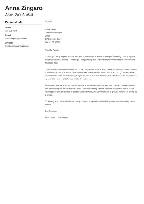 Data Analyst Cover Letter 2025 Examples And Guide