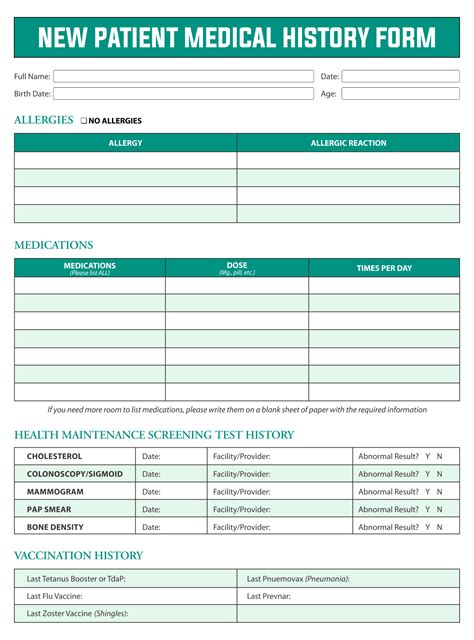 Medical Forms 10 Free Pdf Printables Printablee