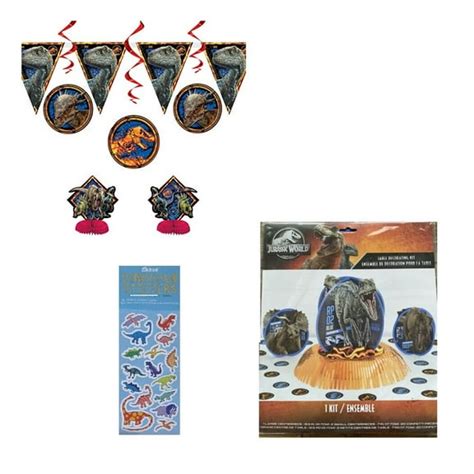 Jurassic World Birthday Party Supplies Decoration Bundle Pack Includes