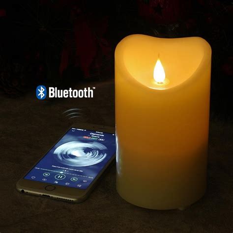 Led Wax Candle With Built In Bluetooth Speaker Tanga