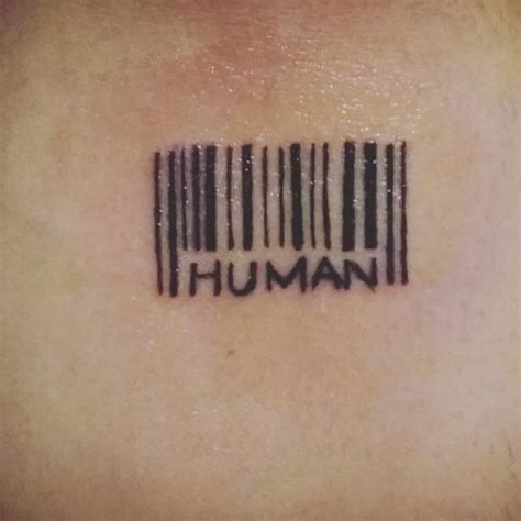 Human Barcode Tattoo