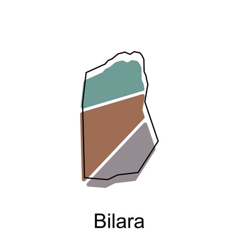 Map Of Bilara Modern Geometric Illustration Map Of India Country