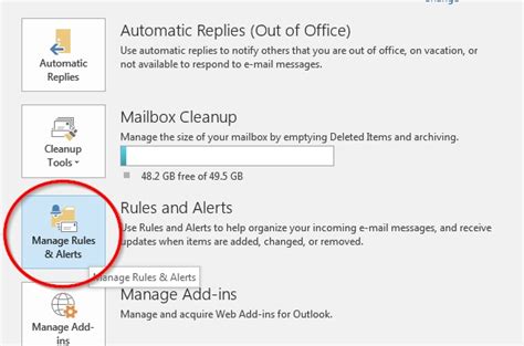 add outlook shared mailbox rules for disabling notifications