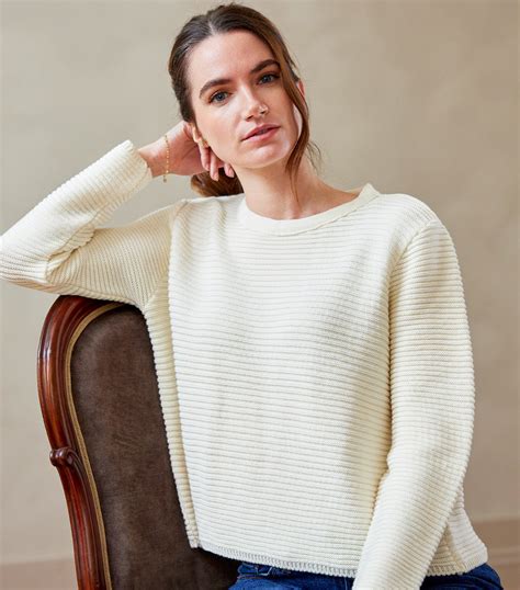 Pull Femme Laine Ecru Melody Made In France Cocorico