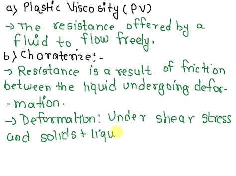 SOLVED A What Is Plastic Viscosity B What Does It Characterize C What Is The Difference