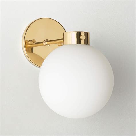 Marra Modern Polished Brass Globe Wall Sconce Light Reviews Cb2 Canada
