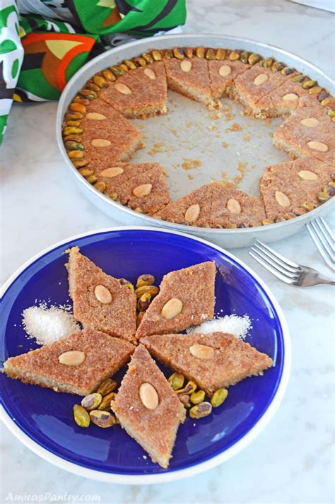 Basbousa Semolina Cake Amiras Pantry