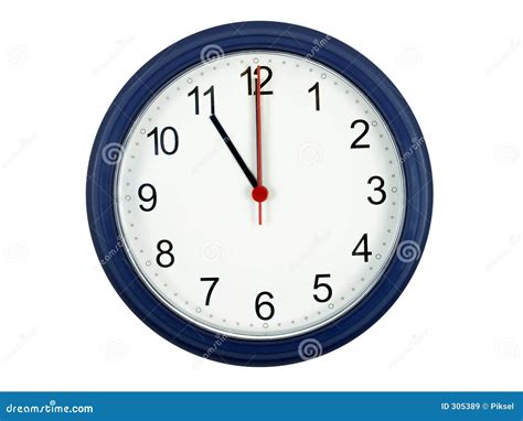 Clock Showing 11 O Clock Stock Image Image Of Isolated 305389