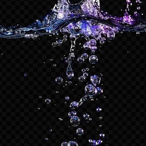 Premium Psd Blueberry Juice Cascade With Deep Blue Purple Fluid Tiny