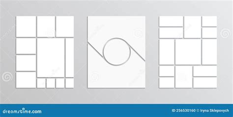 Photo Collage Layout Gallery Banner Grid Collection Stock Vector Illustration Of Brandboard