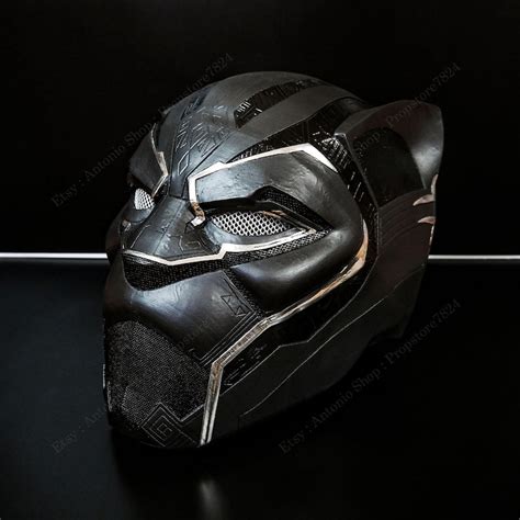 Black Panther Helmet Halloween Costume Cosplay Mask Comic Suit Game